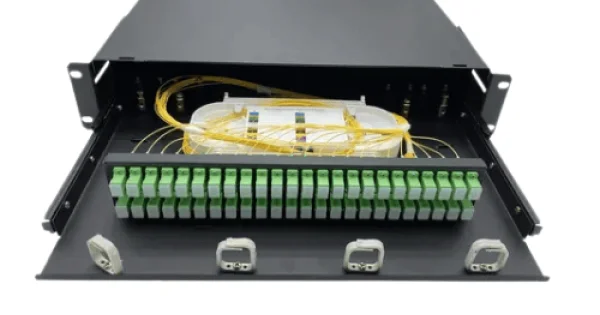 Data Center Cabinet Rack Mount 65dB Fiber Optic Patch Panel