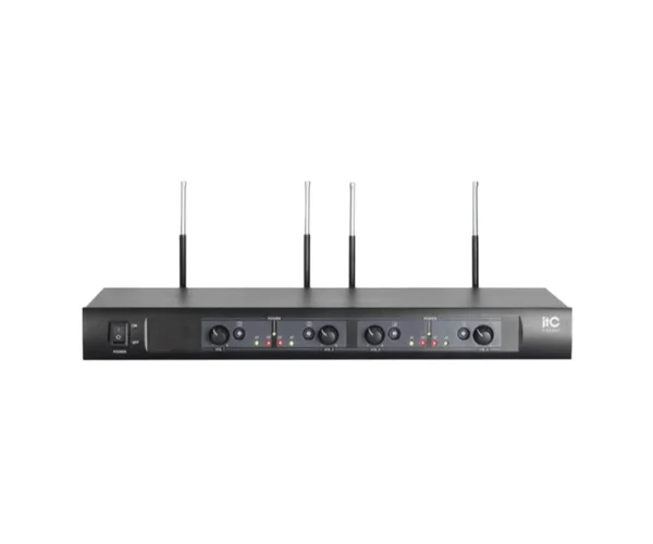 ITC T-524UT UHF FM 4-Channel Wireless Microphone with 2 Handheld Mics ...
