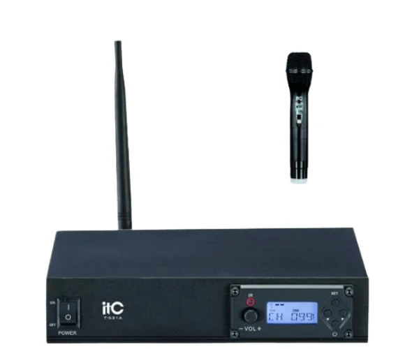 ITC T-531A UHF Single Channel Wireless Handheld Microphone with Segment ...